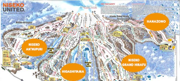 Niseko Resort Map 650 - Unique Japan Tours